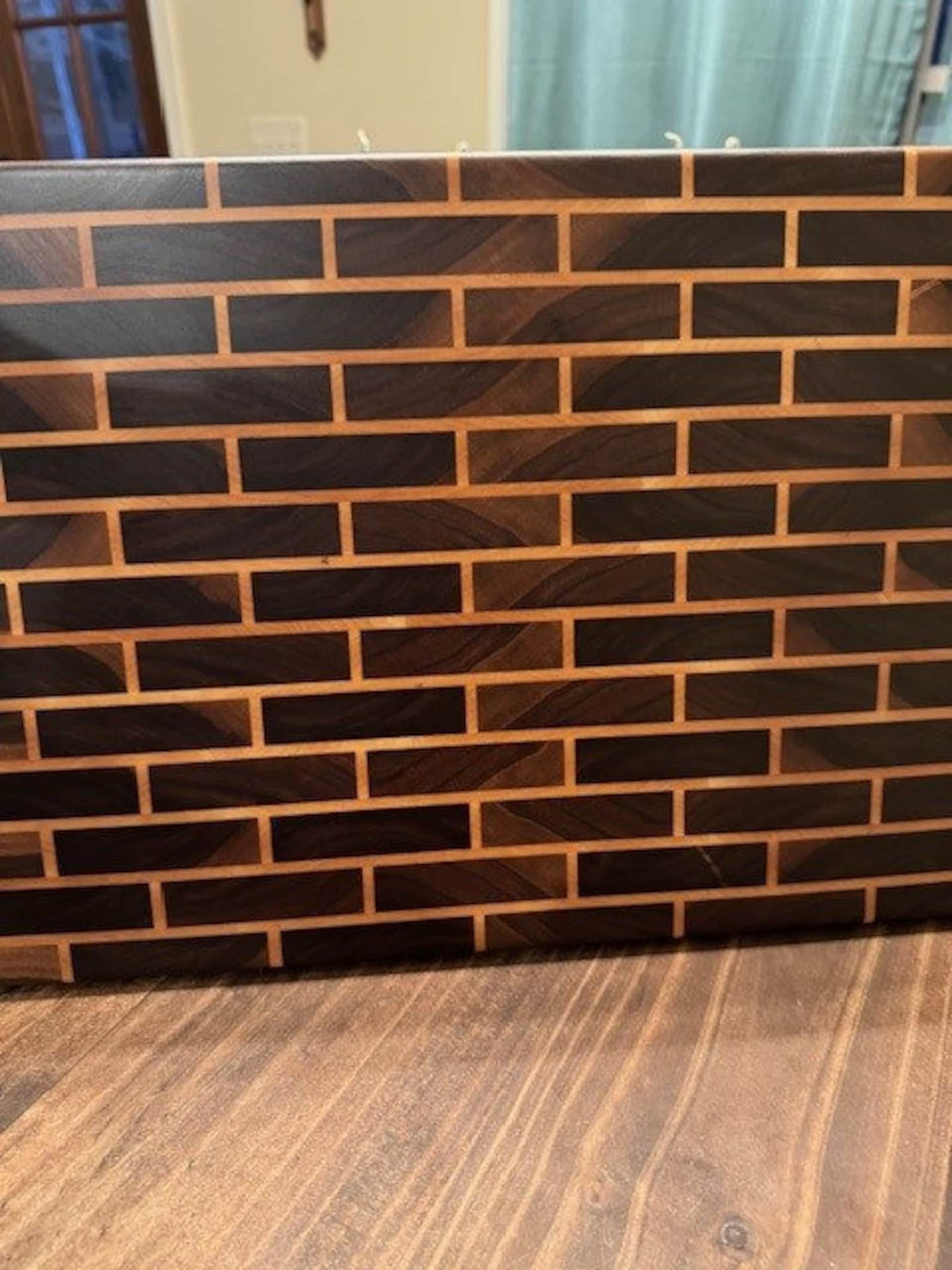 End Grain Cutting Board, Brick Pattern - Etsy