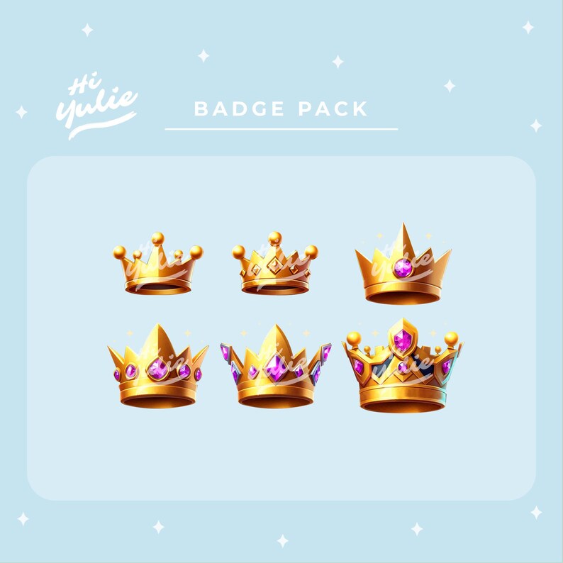 ROYAL CROWN Badges Gold & Pink Diamond Twitch, Discord, Youtube ...