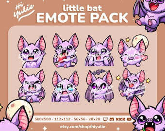 VAMPIRE BAT EMOTES | 11+3 Spoopy and Cute Bat Emotes for Twitch and ...