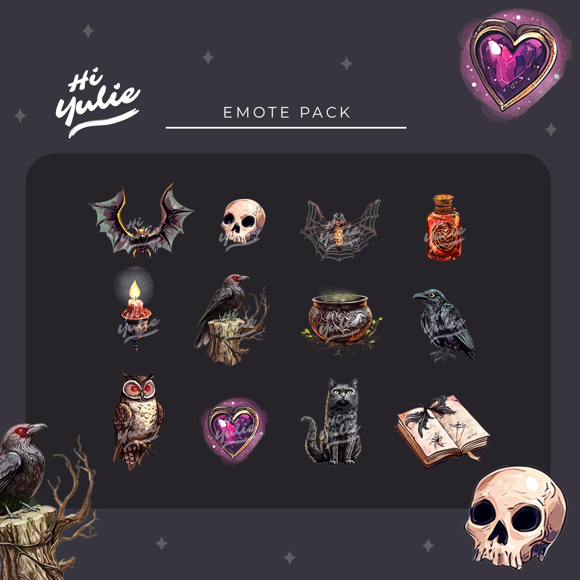 MYSTIC ELEMENTS EMOTES Twitch, Discord, Youtube Streaming Emotes Pack ...