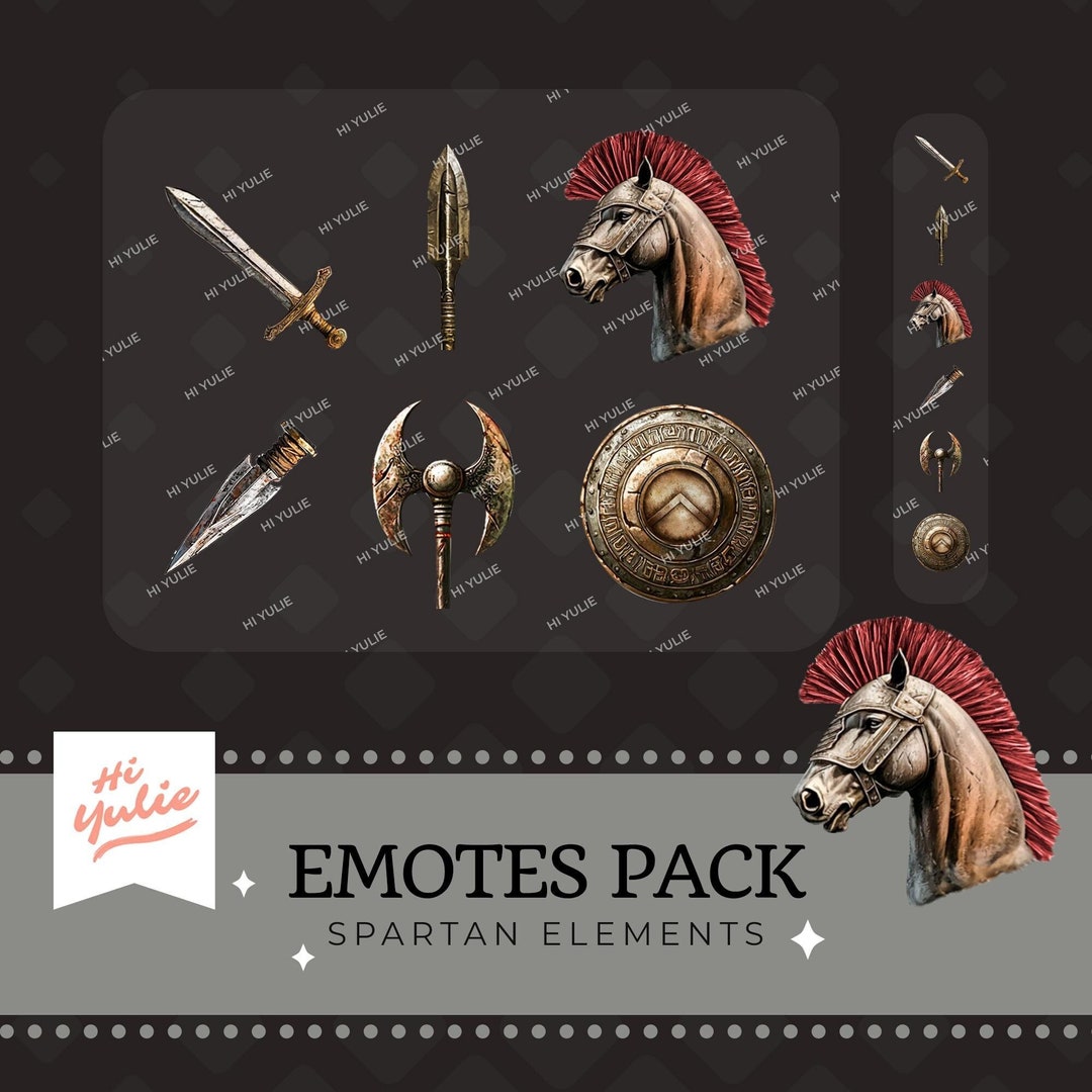 SPARTAN ELEMENTS EMOTES Twitch, Discord, Youtube Streaming Emote Pack ...