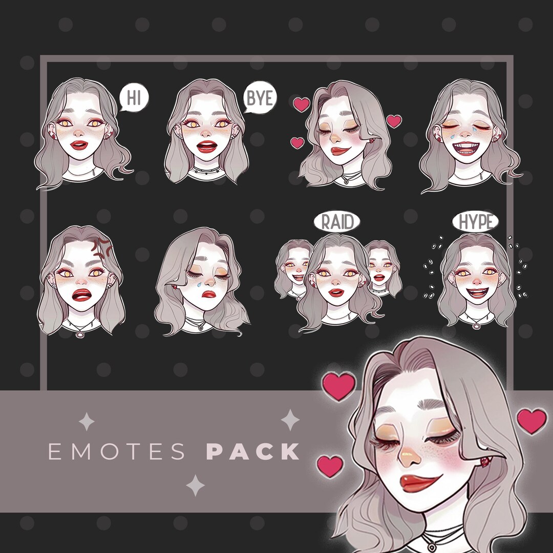 AESTHETIC GIRL EMOTES 8 / Modern Girl / Twitch / Discord / Youtube ...
