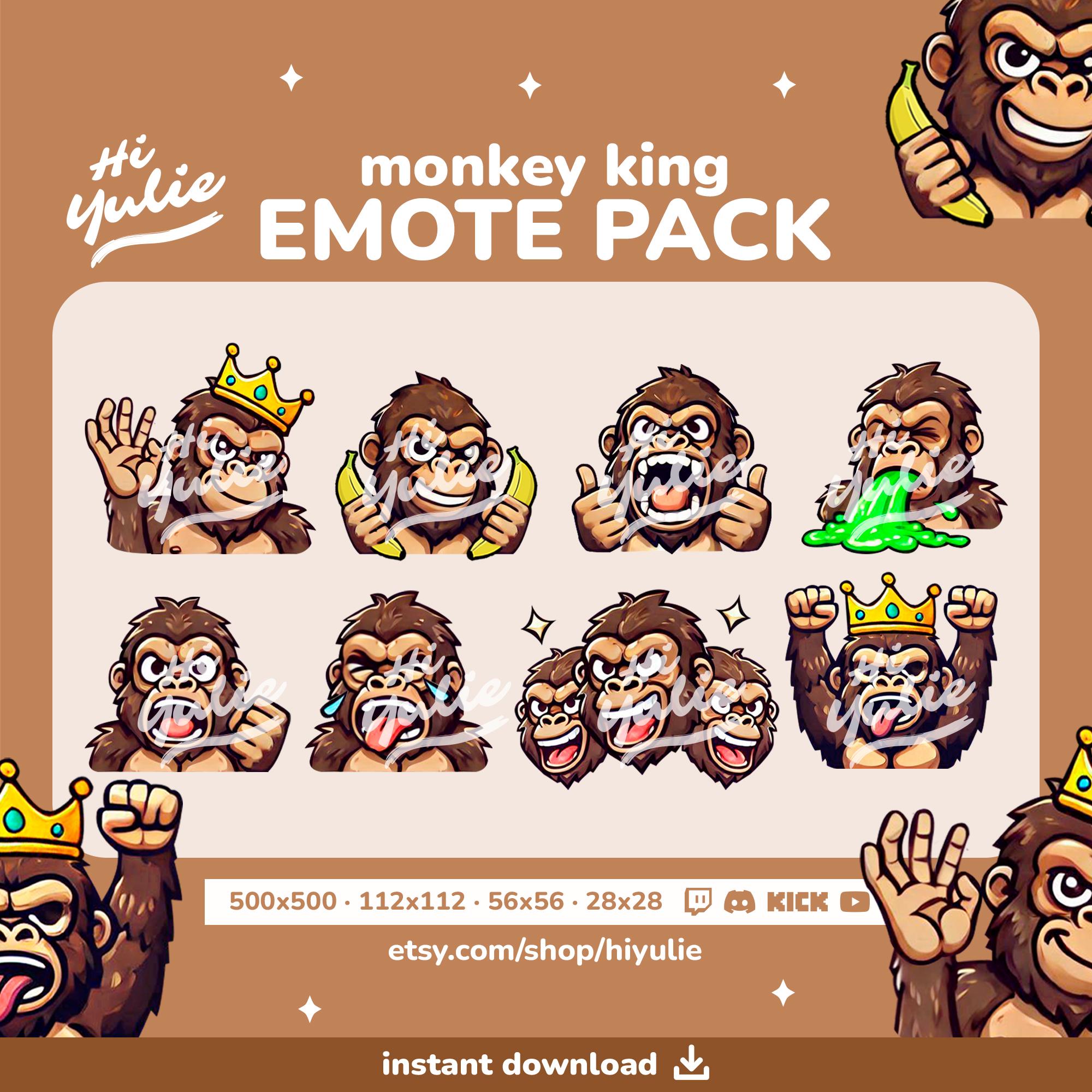 MONKEY KING EMOTES - Twitch, Discord, Youtube Streaming - Monkey ...