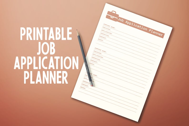 Printable Job Search Planner Template PDF Job Search Tracker Interview ...