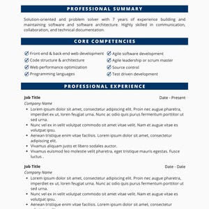 Professional Resume Template ATS Friendly Resume Template and - Etsy