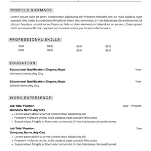 ATS Friendly Resume Template, ATS Resume Template, Cover Letter, ATS ...