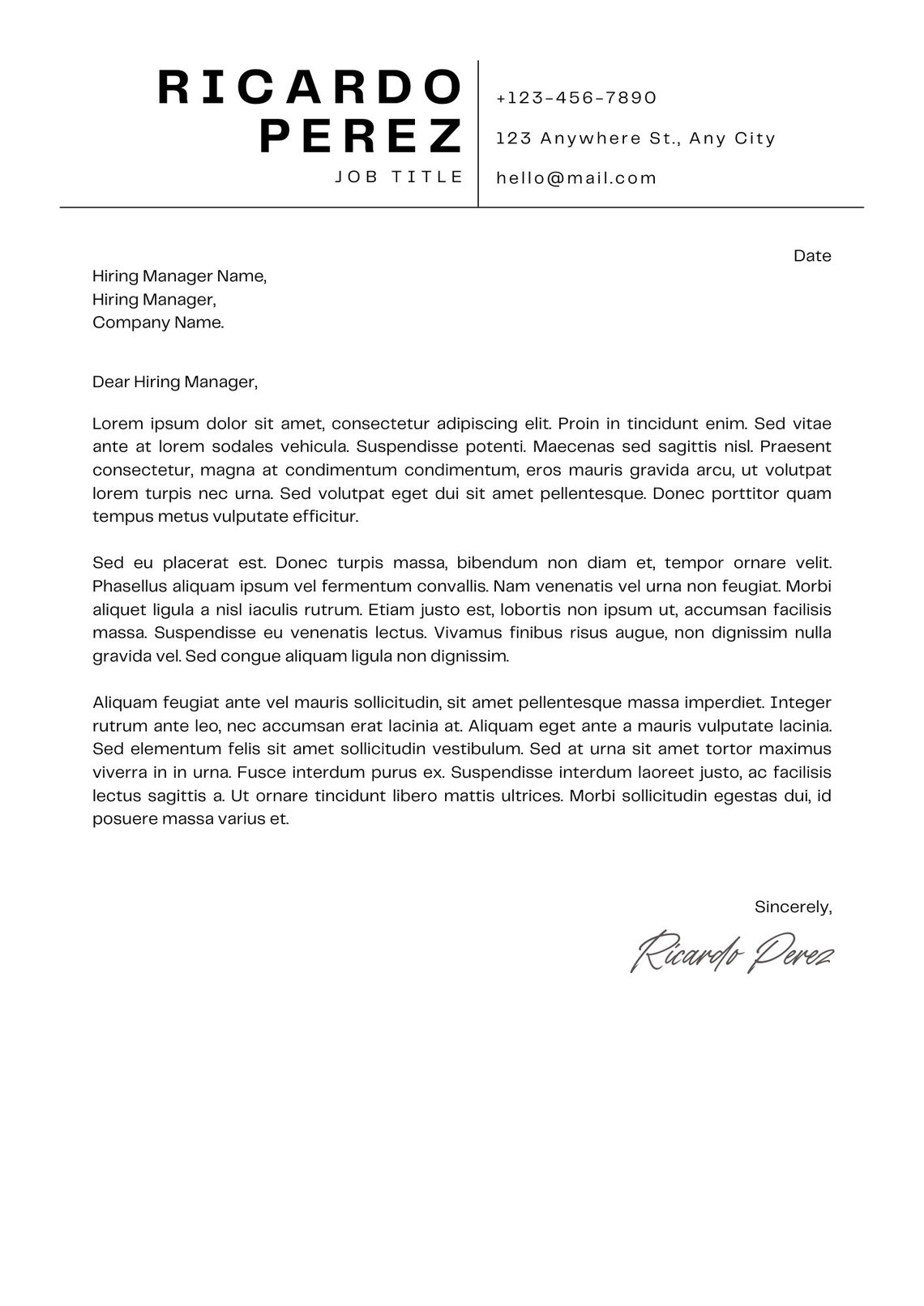 ATS Friendly Resume Template, ATS Resume Template, Cover Letter, ATS ...