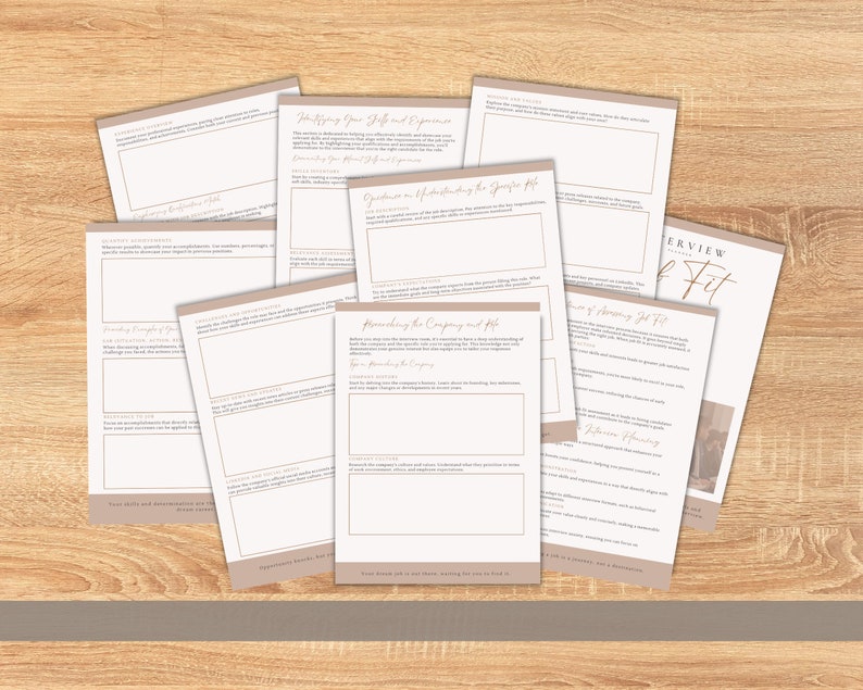 Interview Planner | Assessing Job Fit | Job Application Planner | Dream ...