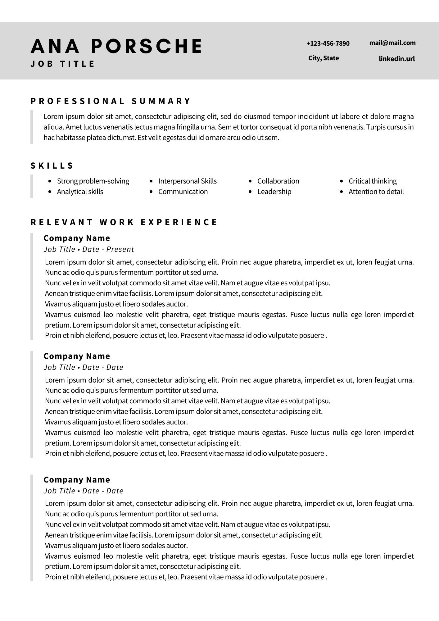 Design Resume CV Templates Modern Curriculum Resume - Etsy