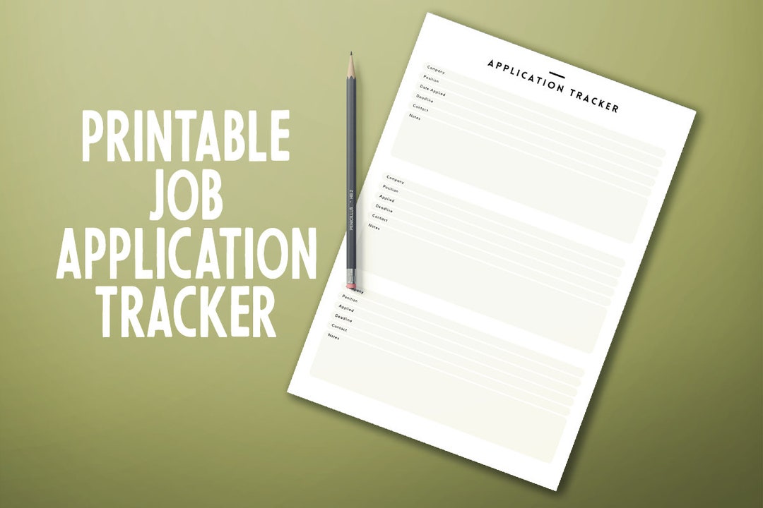 Job Application Tracker, and Interview Tracker , Instant Download ...