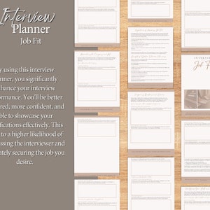 Interview Planner | Assessing Job Fit | Job Application Planner | Dream ...