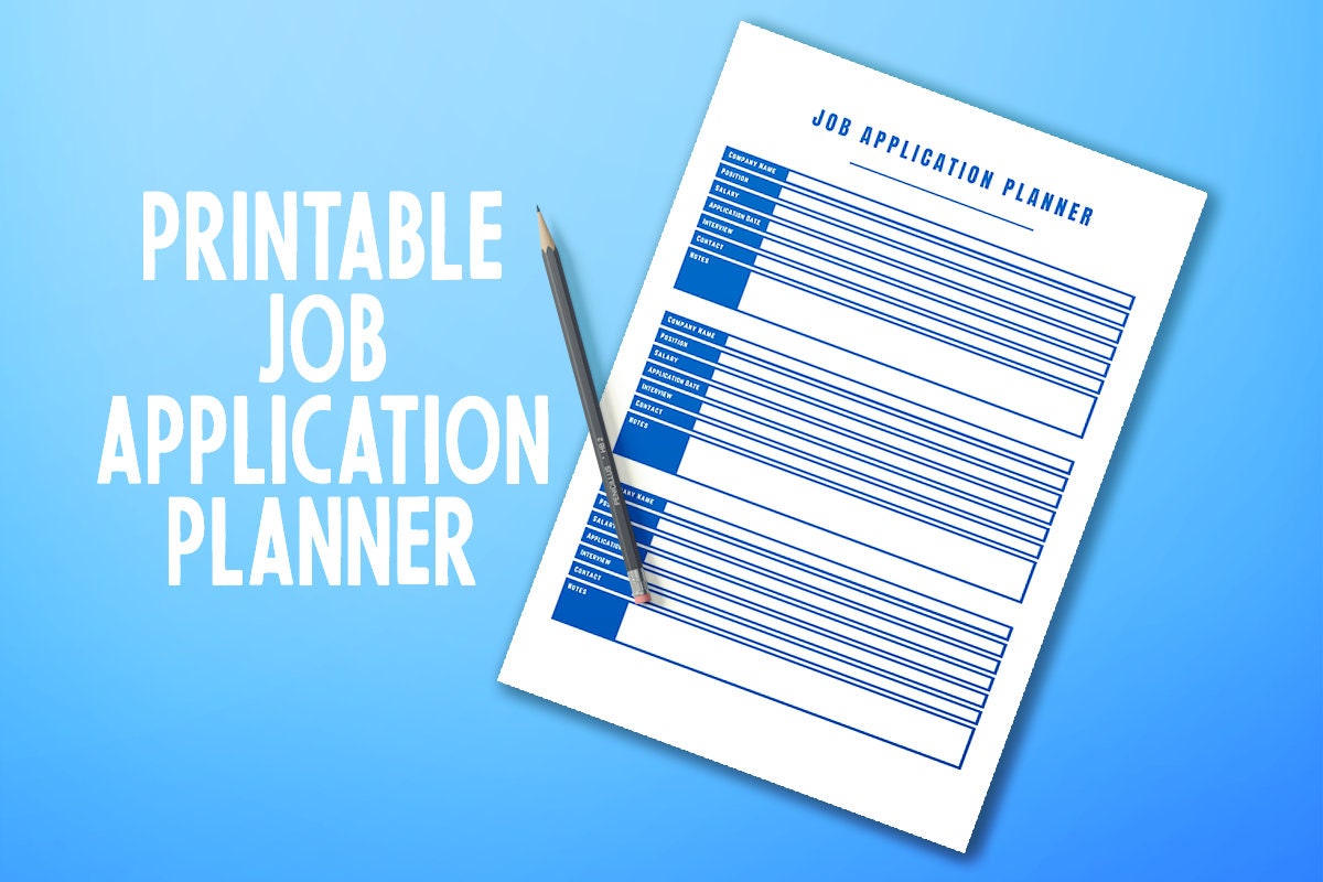 Job Application Tracker Printable PDF Interview Log Job Application ...