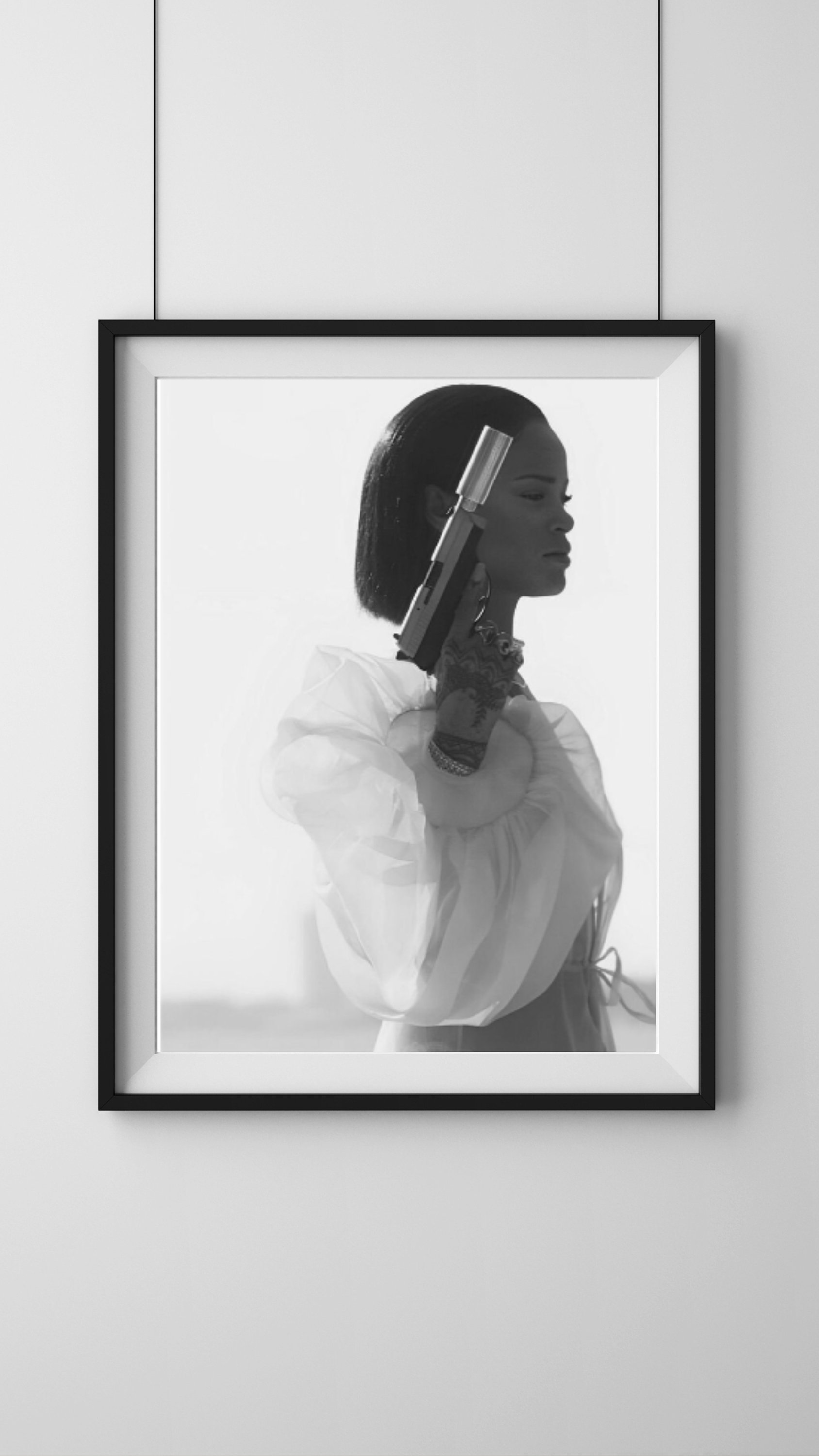 Rihanna Gun Black and White Film Poster TV Poster Vintage - Etsy