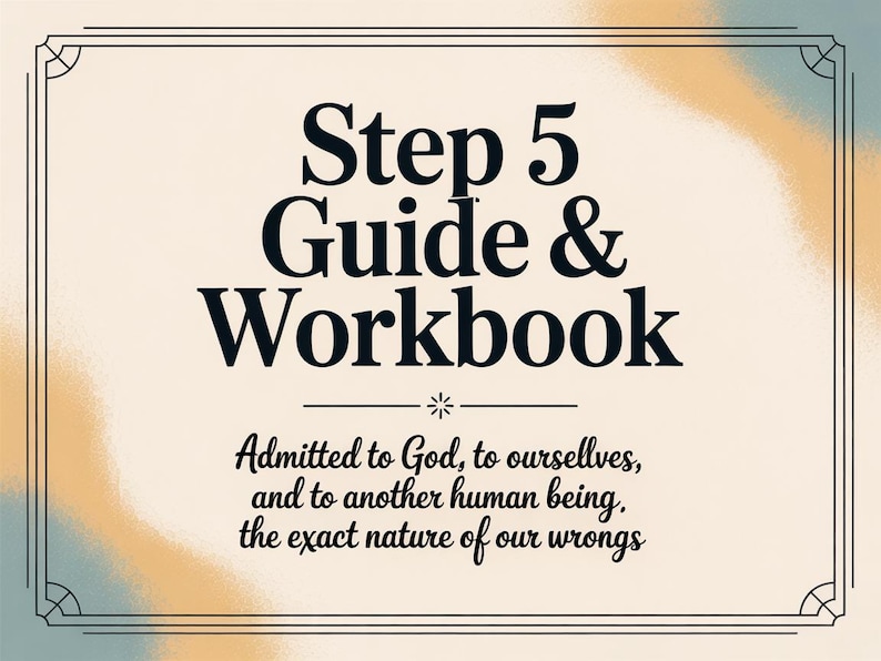 AA Fifth Step Recovery Guide and Workbook Digital Download: AA Step 5 ...