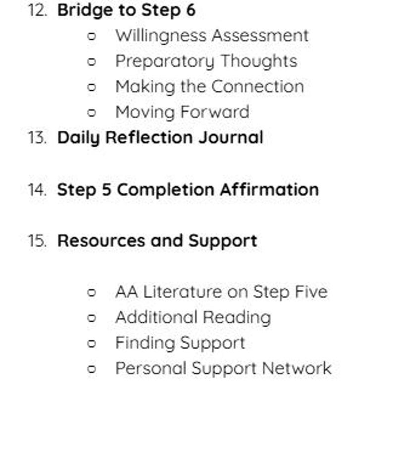 AA Fifth Step Recovery Guide and Workbook Digital Download: AA Step 5 ...