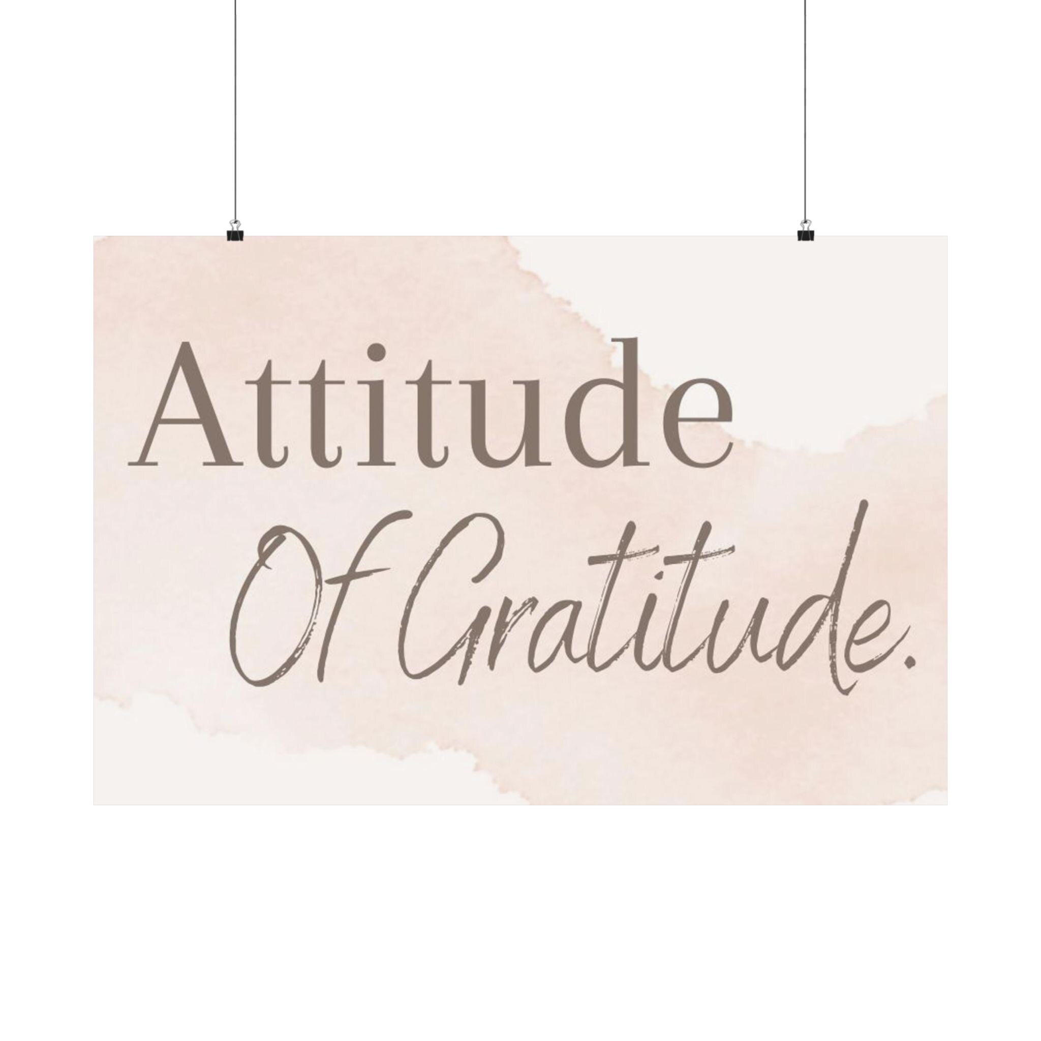 Gratitude Quote Horizontal Poster, Mindfulness Wall Art, Inspirational ...