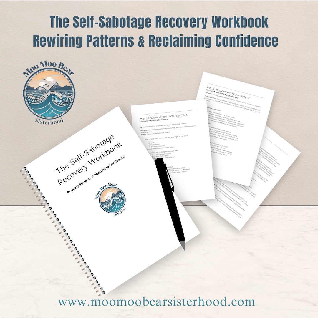 Self-sabotage Recovery Workbook: Mental Health & Confidence (PDF ...