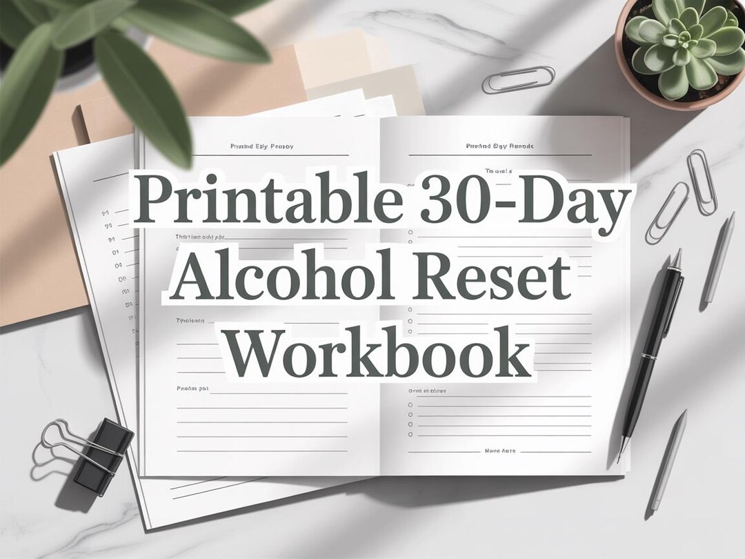 30 Day Alcohol Reset Workbook | Printable Sobriety Challenge | Sober ...