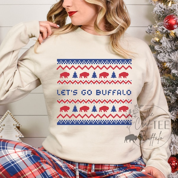 Buffalo Bills Christmas Sweater - Etsy