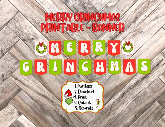 Printable Grinch Banner The Grinch Poster Hi Res Stock Photography And