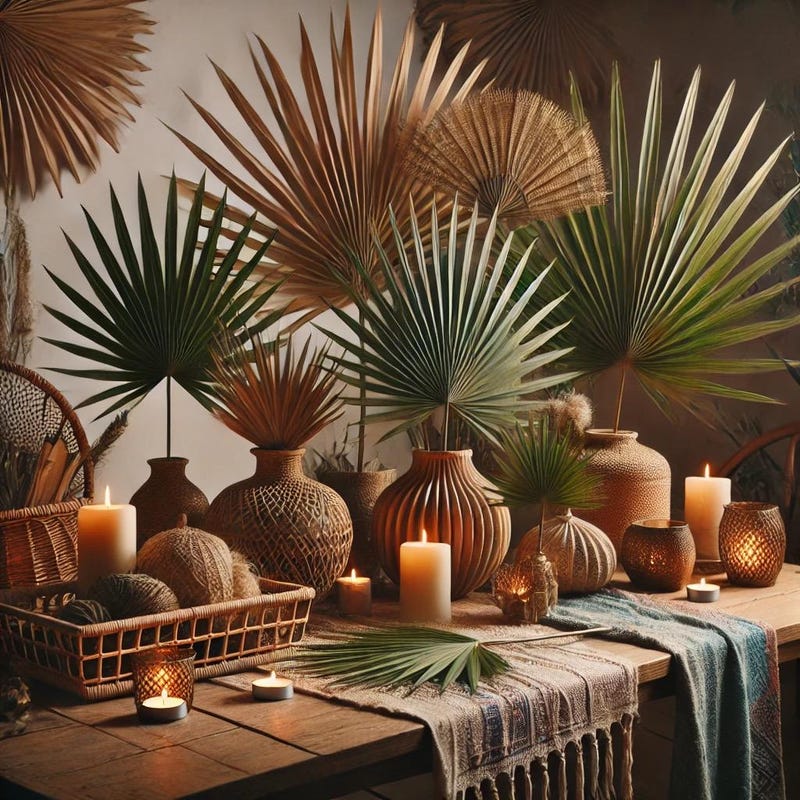 Painted Palm Fronds - Etsy