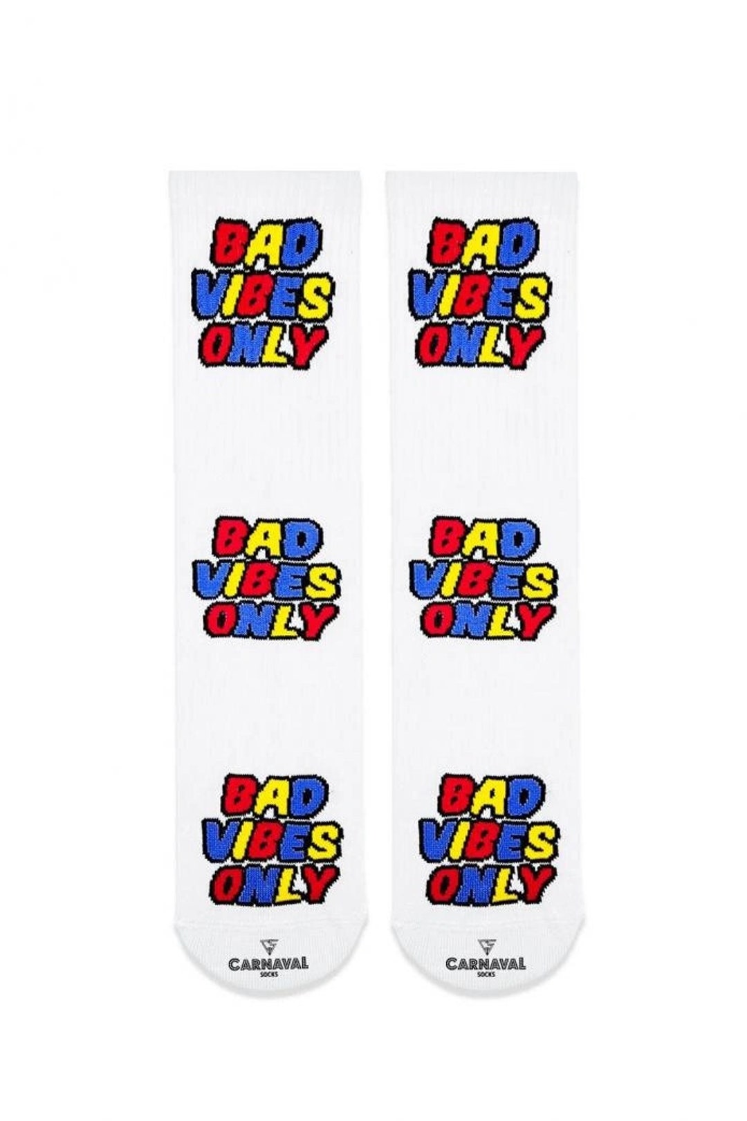 Bad Vibes Only Socks, Edgy and Comfortable Statement Footwear for Men ...