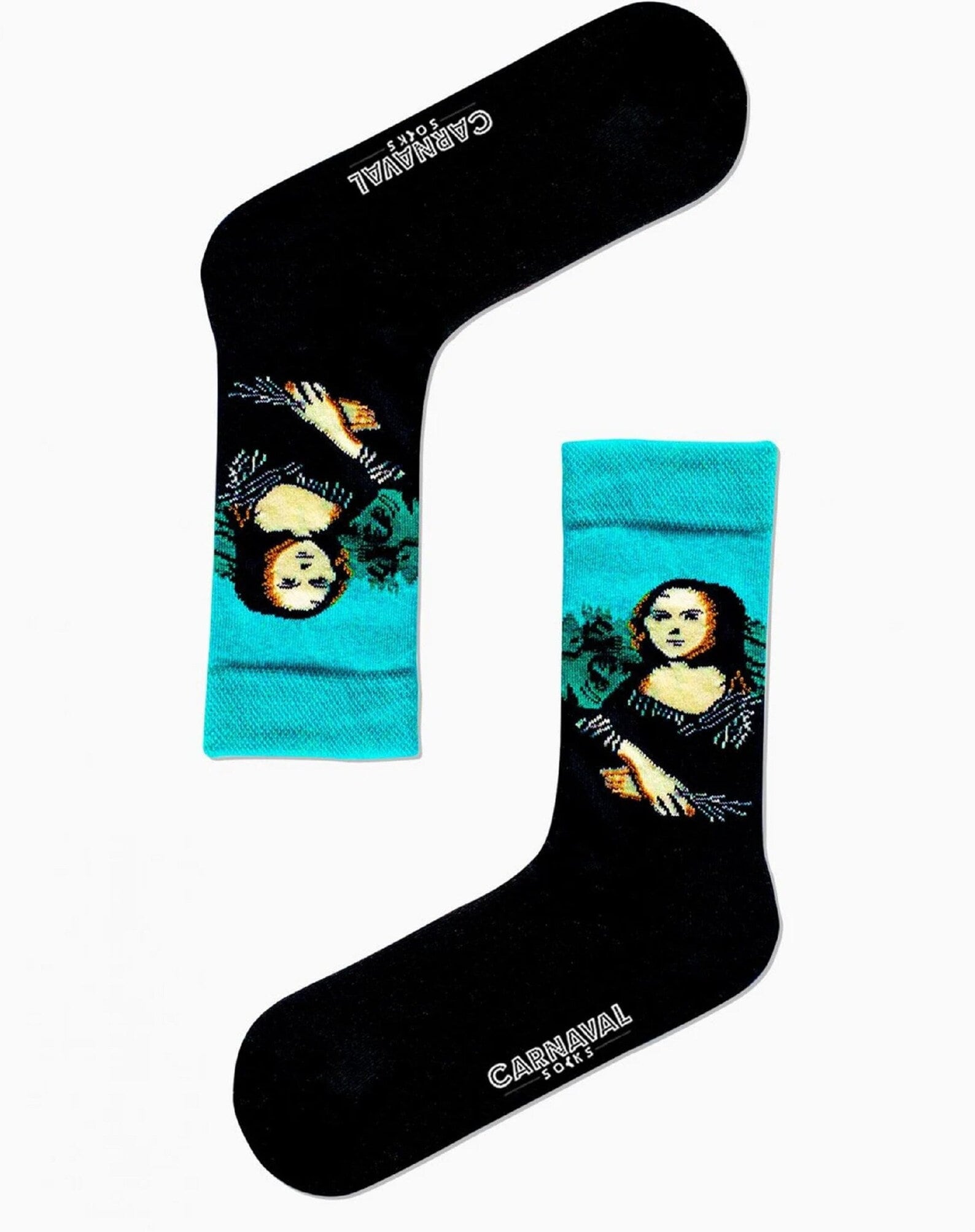 Artistic Mona Lisa Socks, Iconic Painting Footwear, Unique Art Lover ...