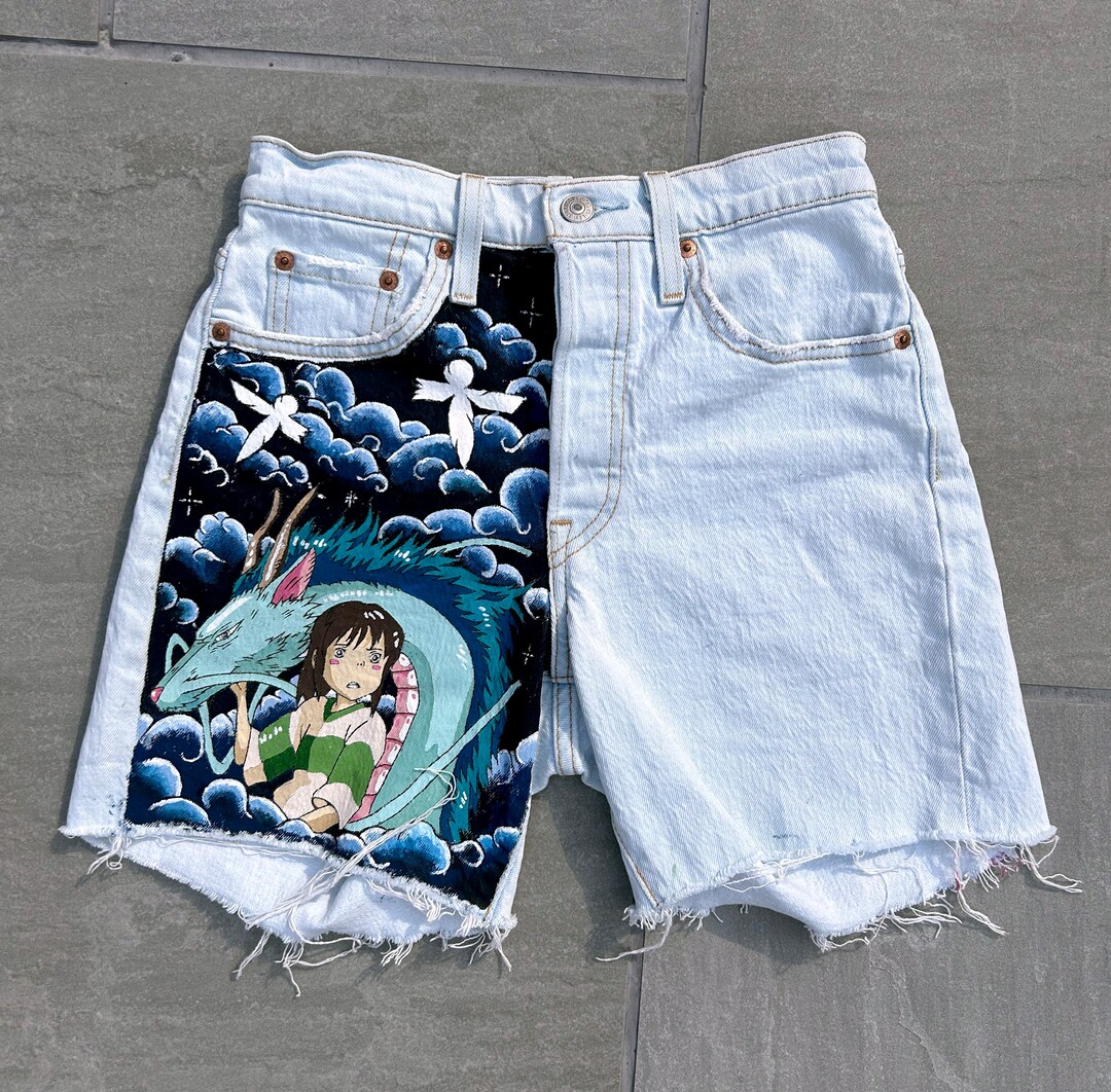 Studio Ghibli Spirited Away Haku & Chihiro Hand Painted Landscape ...