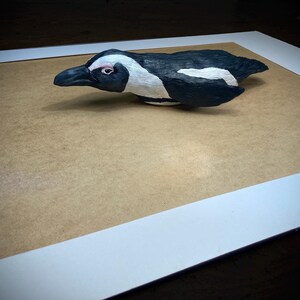 Animal Sculpture / Handmade Model of an African Penguin Bird Realistic ...