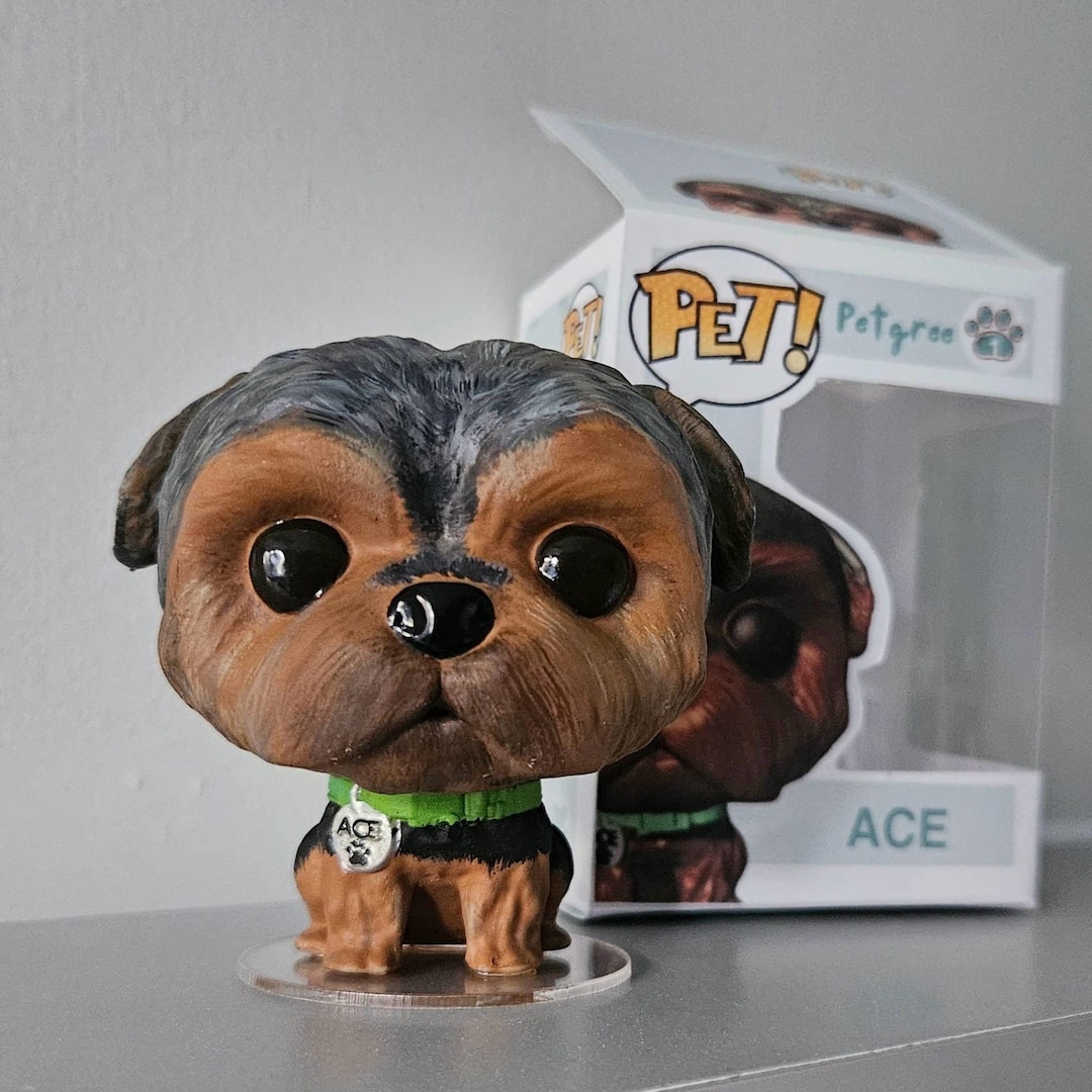 Custom Pop Pet Dog Figurine Sculpture Miniature Funko Pop Yorkie ...