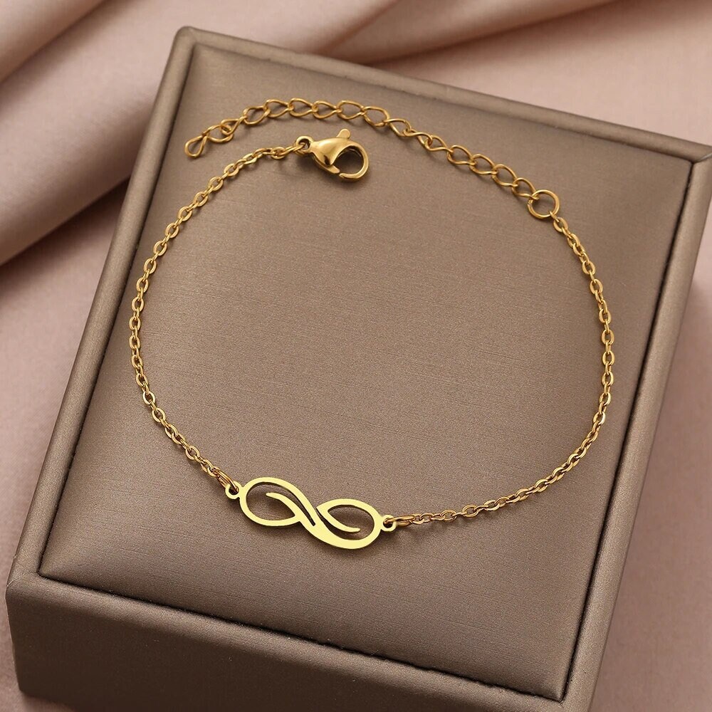 Simple Infinity Symbol Bracelet Chain Bracelet Women's - Etsy Australia