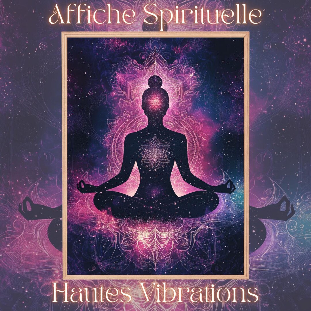 High Vibrations Spiritual Poster – Universe, Law of Attraction, Sacred ...