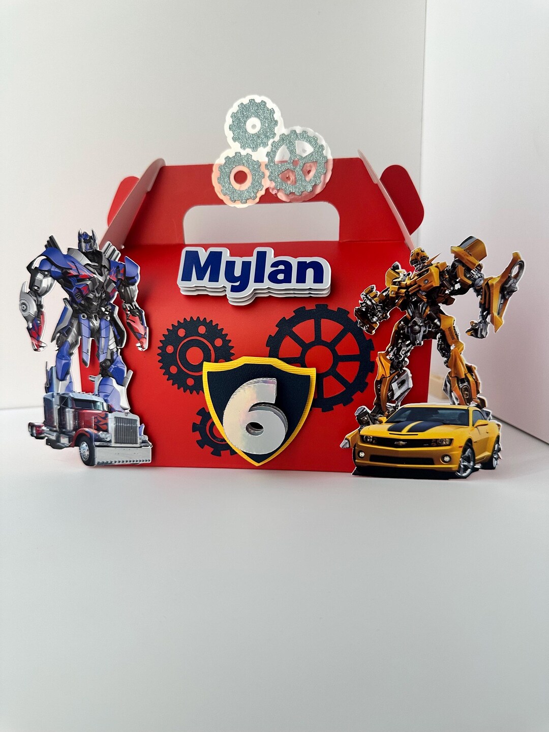 Personalized Robot Party Favor Box: Gable Box, Boy Birthday - Etsy