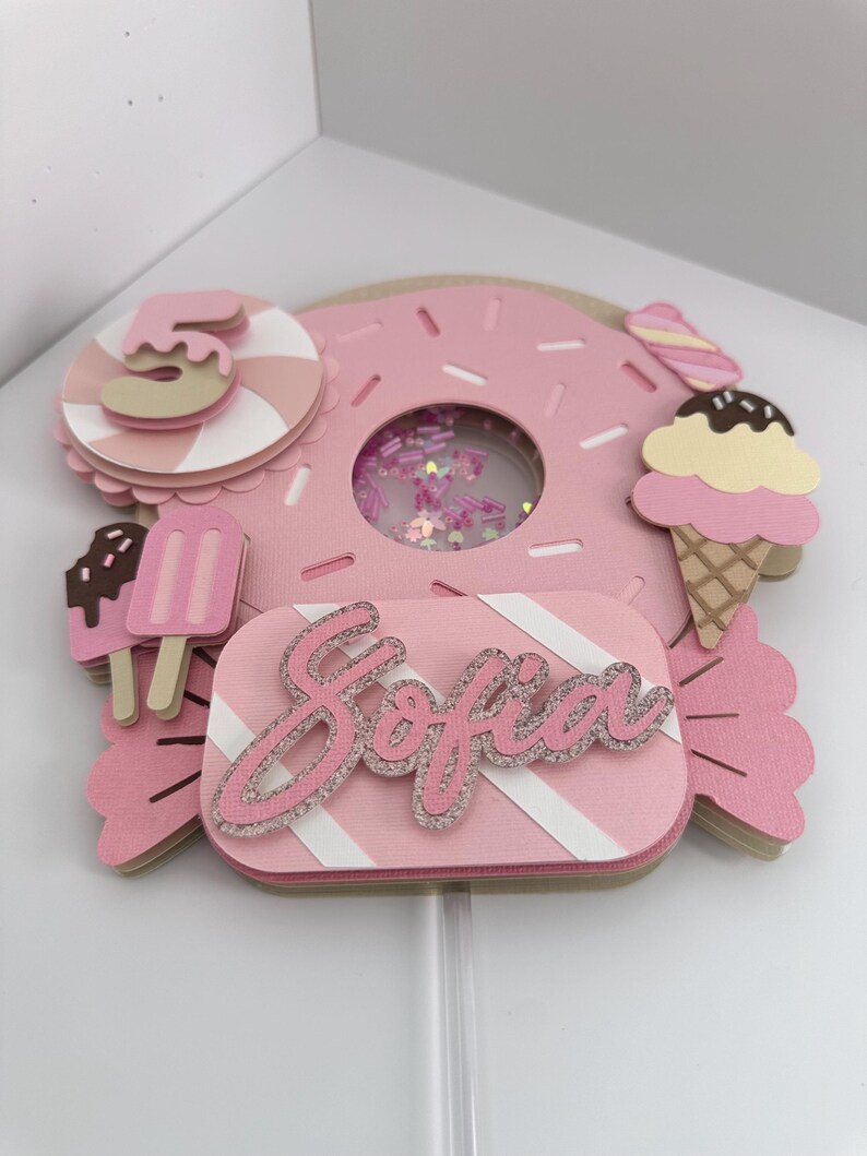 Donut Cake Topper: 3D Candyland Party Decor - Etsy