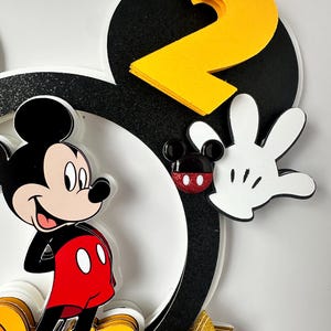 Mickey Mouse Personalized Cake Topper: 7.5" Birthday Party Decor - Etsy