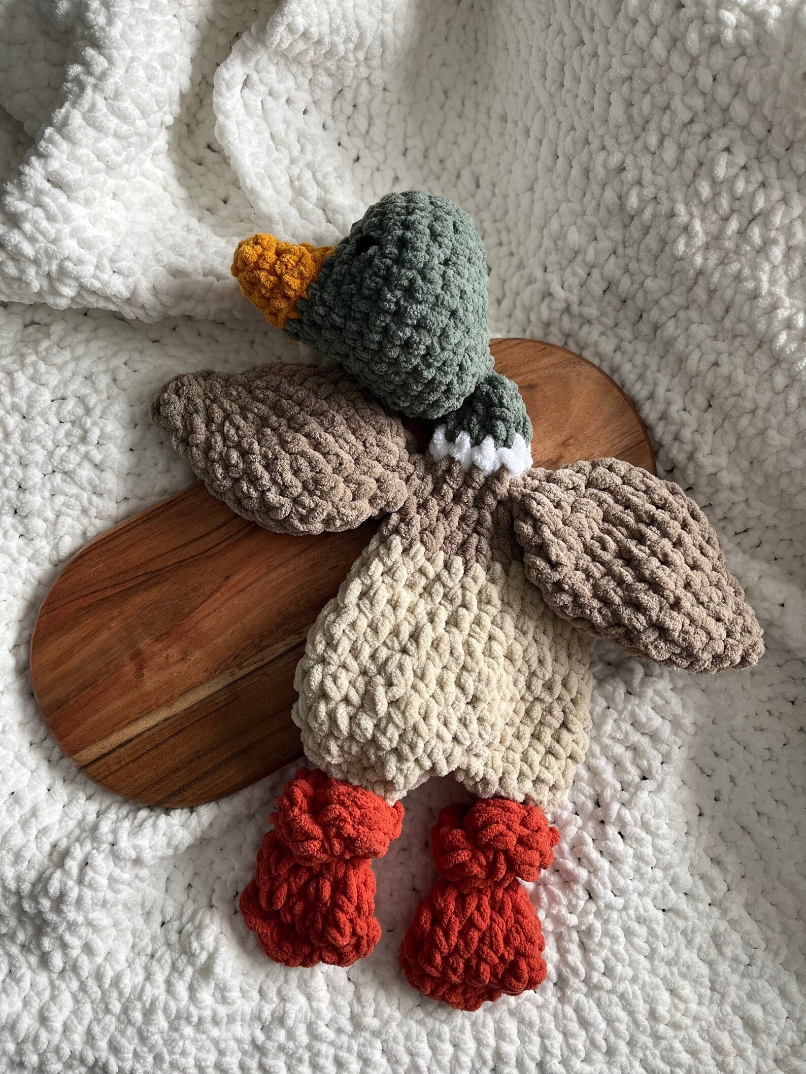 Mallard Duck Knotted Lovey Crocheted Stayer Crafts - Etsy