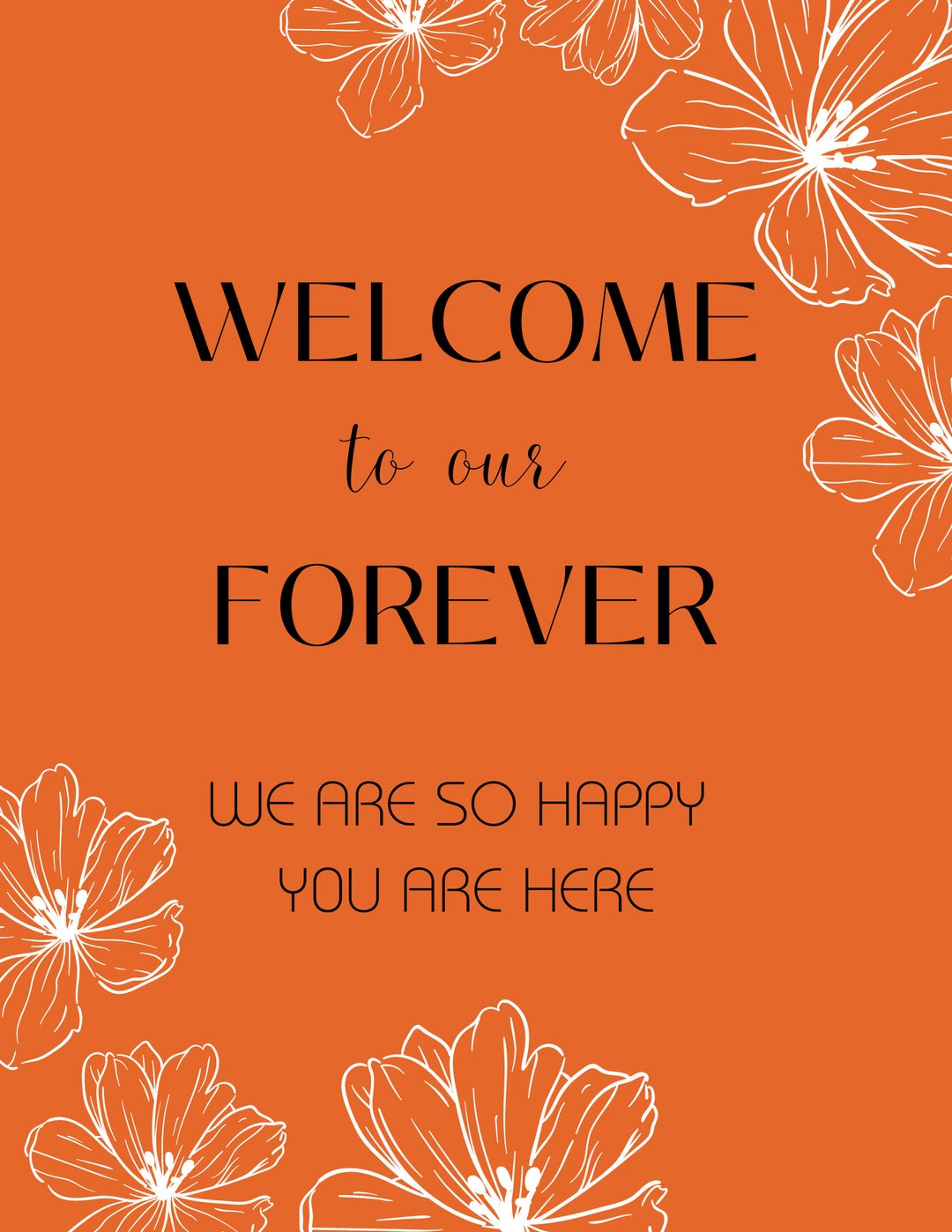 Bright Wedding Welcome Sign PDF Digital Print - Etsy