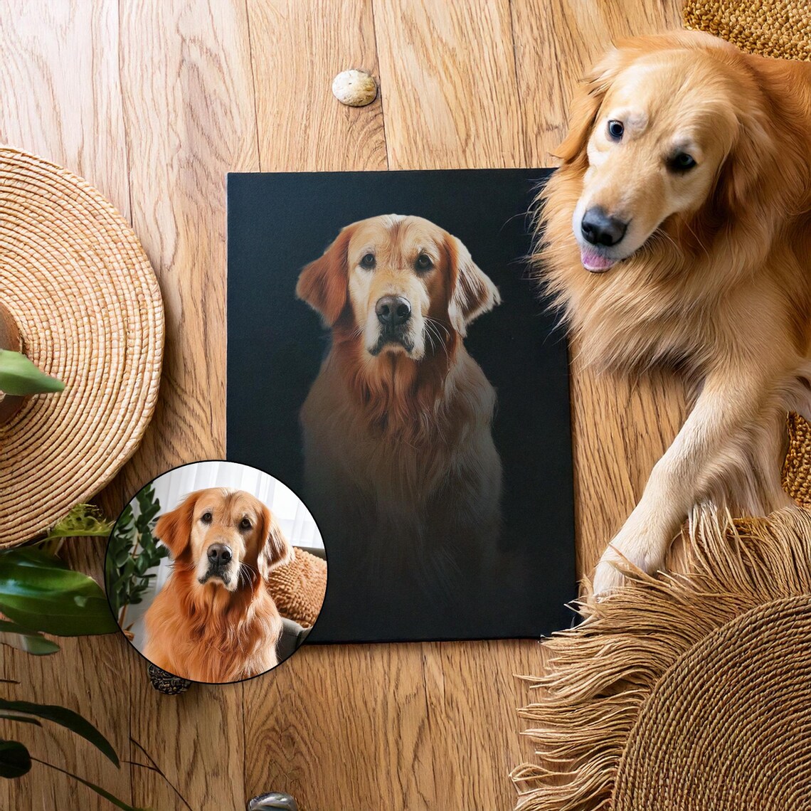 Black Background Pet Portrait Photo! Turn Your Pet's Photo Into an ...