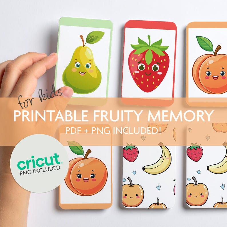 Fruity Memory Game – Printable Matching Game for Kids – Fun Fruit Theme ...