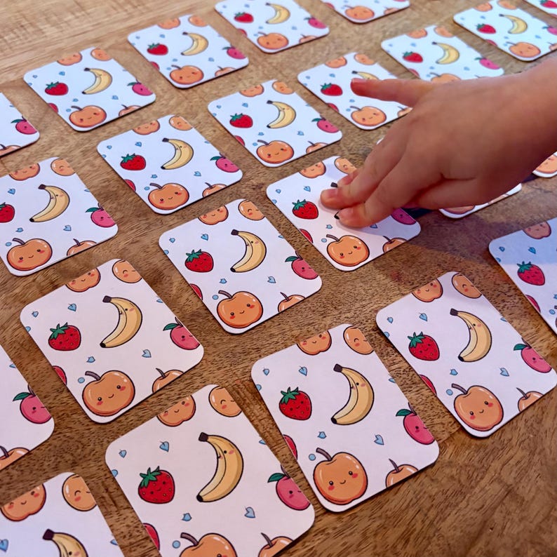 Fruity Memory Game – Printable Matching Game for Kids – Fun Fruit Theme ...