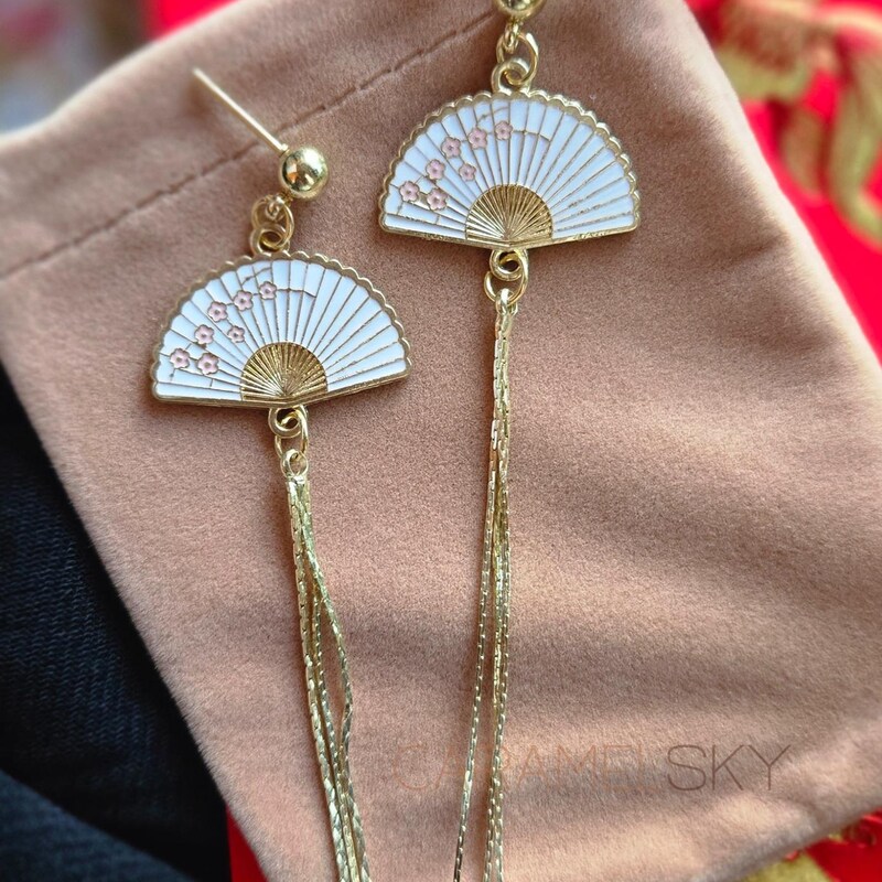 Fan Earrings - Etsy