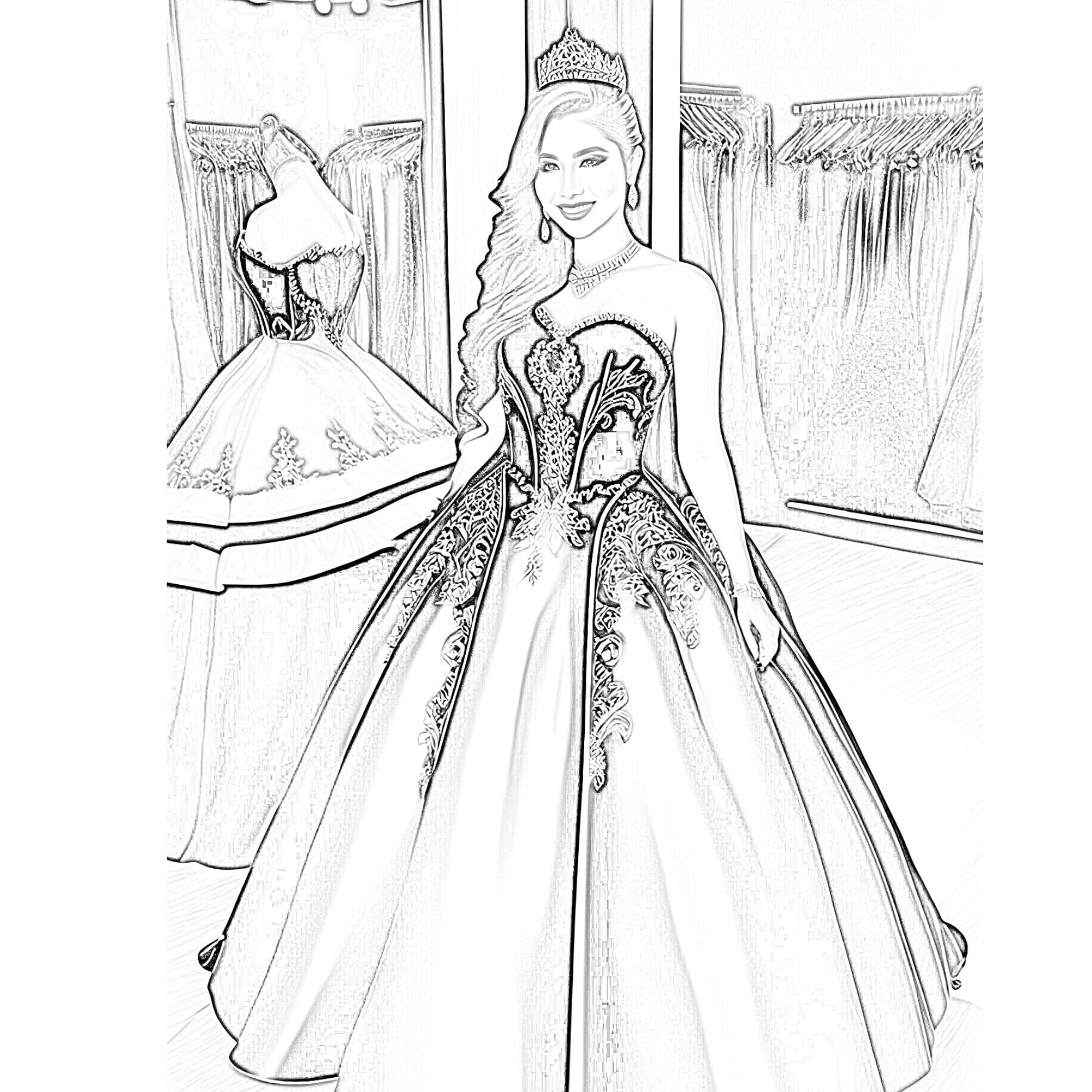 Bаrbie Coloring Pages,girls Coloring Book, for Kids and Adult, Digital ...