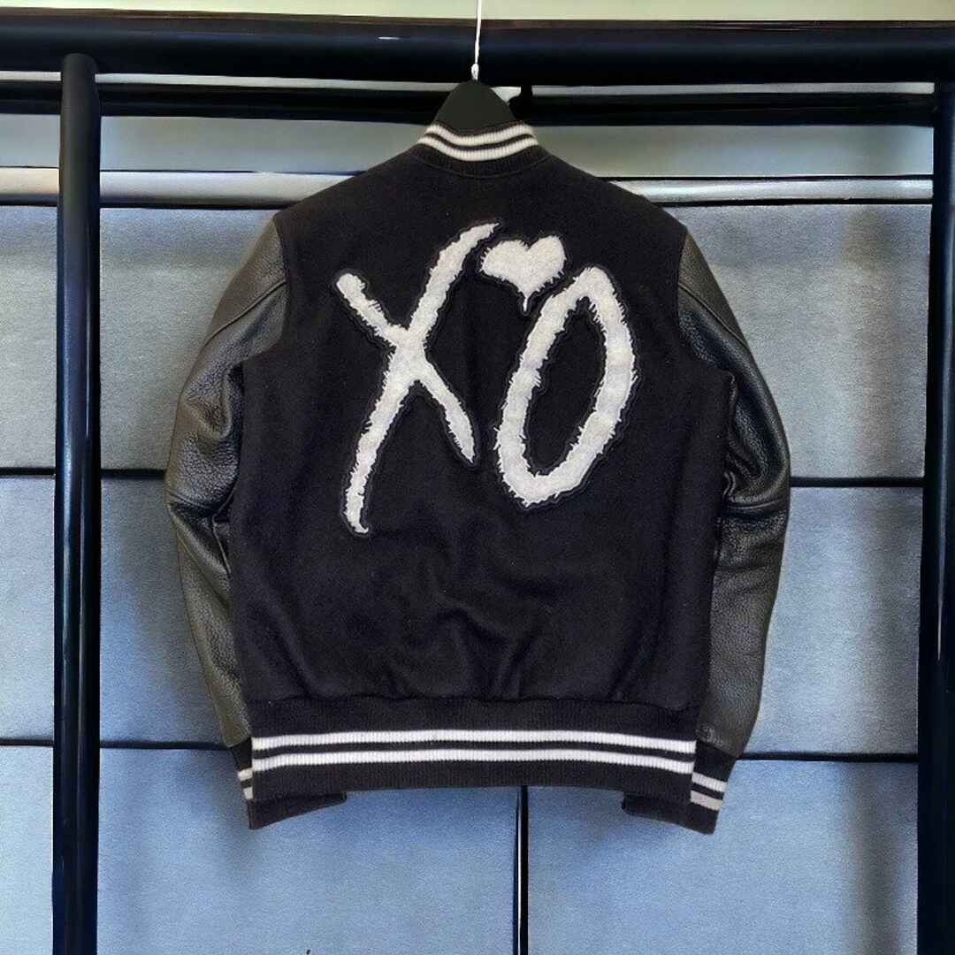 Weeknd XO Varsity Jacket, Black and White Cosplay Lettermen Jacket ...