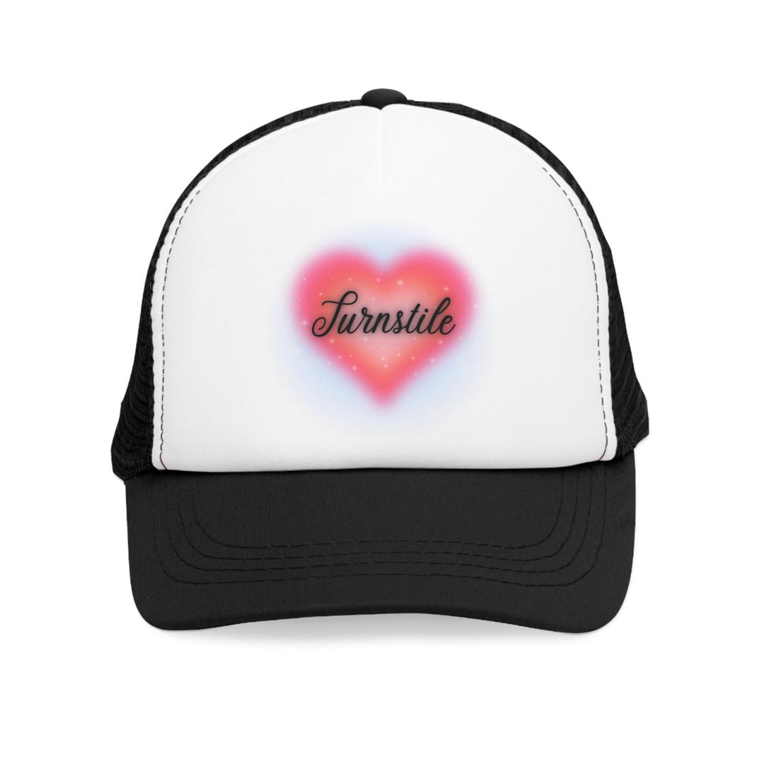 Turnstile Trucker Hat, Airbrush Heart, Music Lover, Summer Time Concert ...