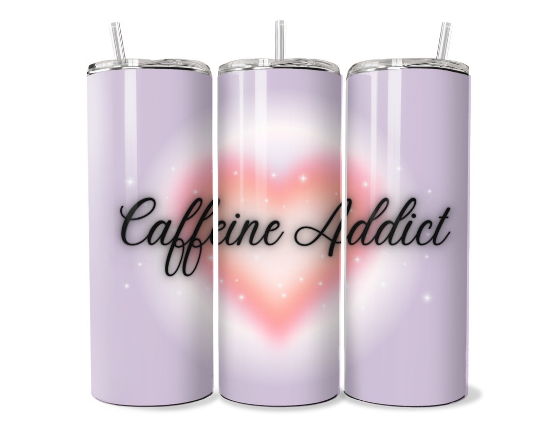 Caffeine Addict Wrap Dunkin Starbucks Inspired Airbrushed Design 20oz ...