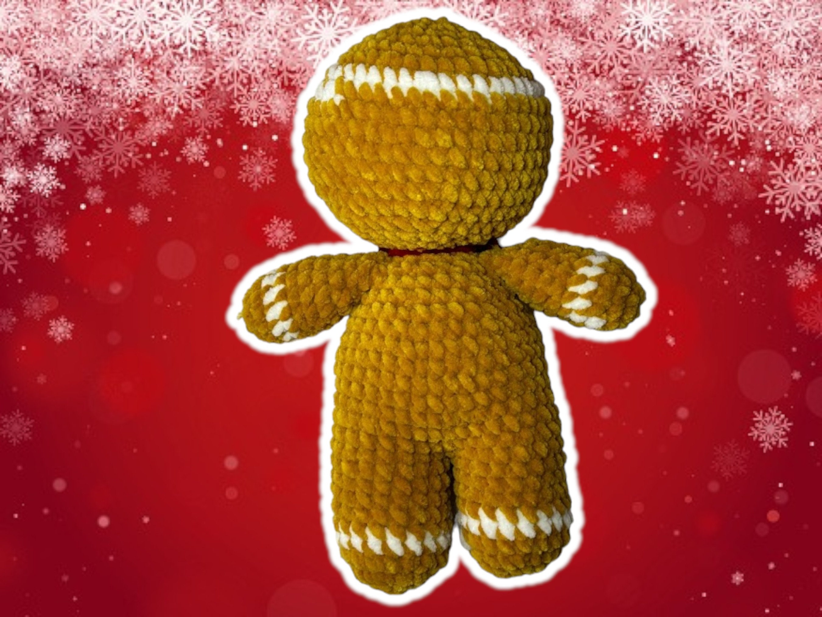 Gumdrop the Gingerbread Man Crochet Amigurumi Plushie - Etsy