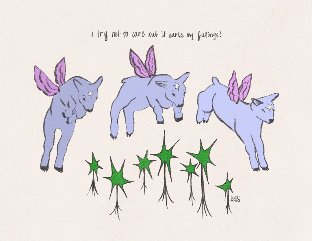 Hot to Go Lamb Angels Print - Etsy