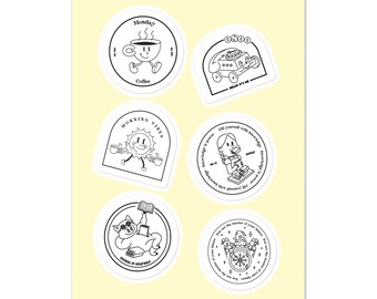 Character Stickers Sheet - Etsy