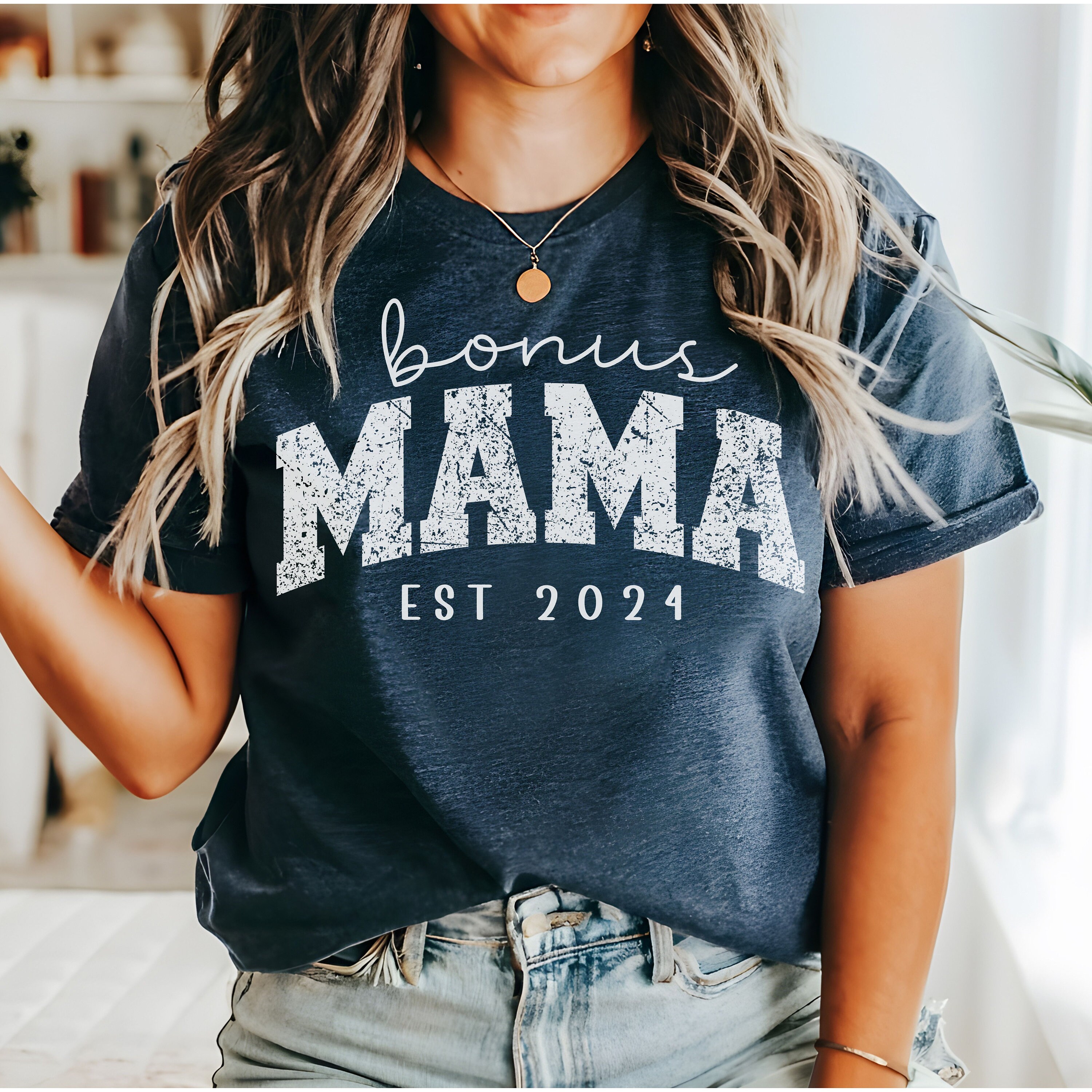 Bonus Mom T Shirt Stepmom Shirt Est 2024 Bonus Mama Tee Mothers Day