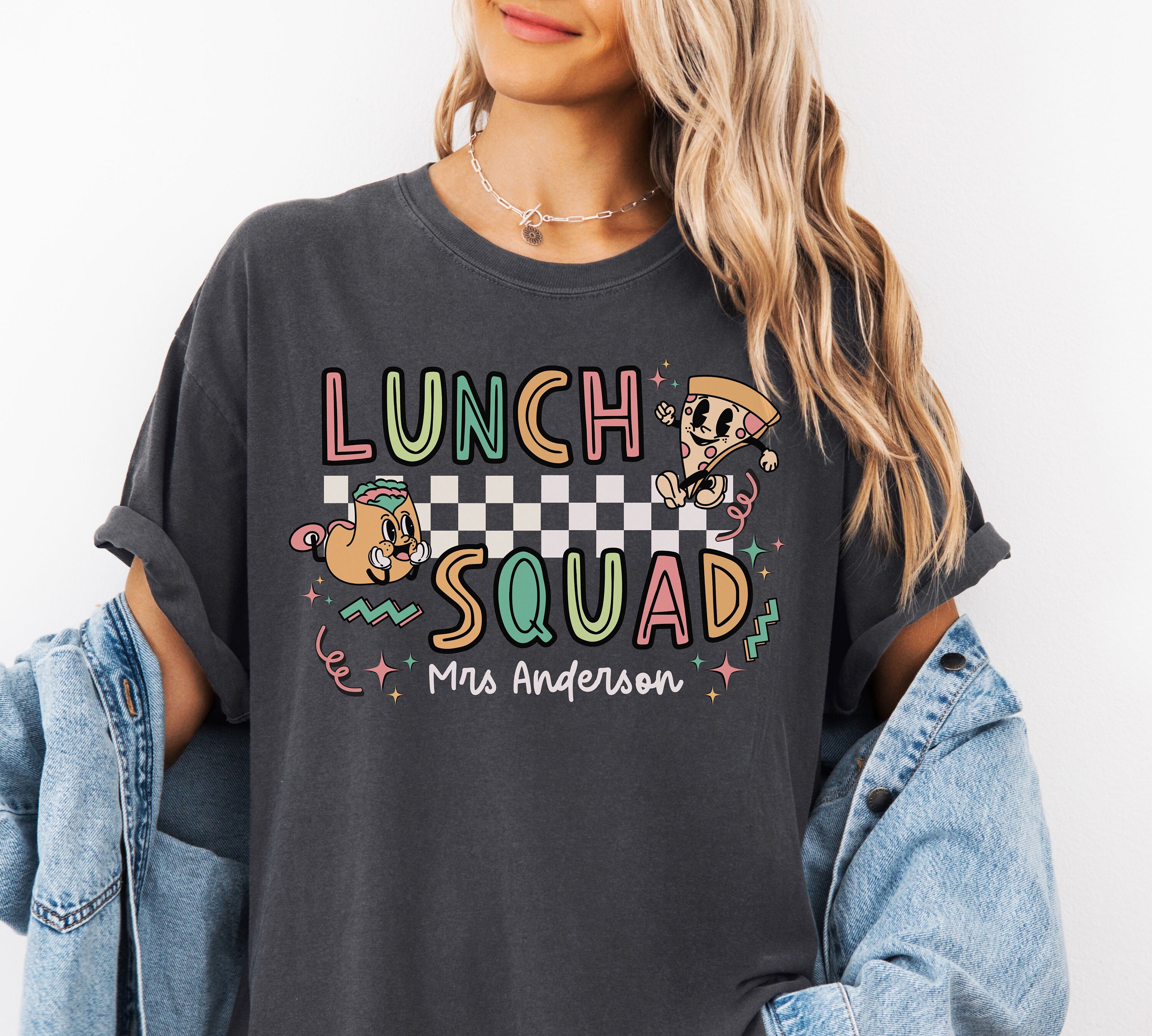 Lunch Squad Personalized Shirts, School Lunch Lady T-shirt, Cafeteria ...